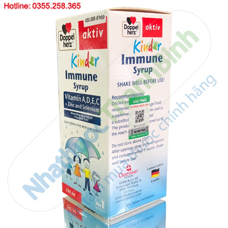 Kinder Immune syrup 250ml Doppelherz tăng sức đề kháng cho trẻ